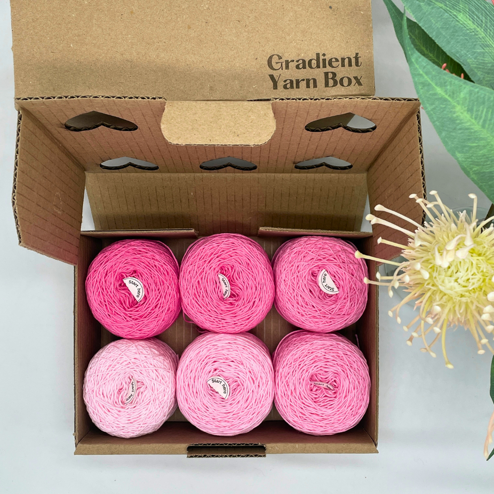 Cherry Pink Gradient Yarn Box – Yazzy's Yarn